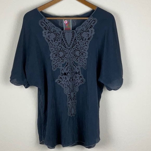 Johnny Was | Tops | Johnny Was Embroidered Boho Blouse Top Small | Poshmark